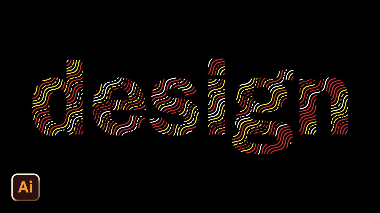 Line Text Effect in Illustrator + Astute Graphics Plugins - YouTube