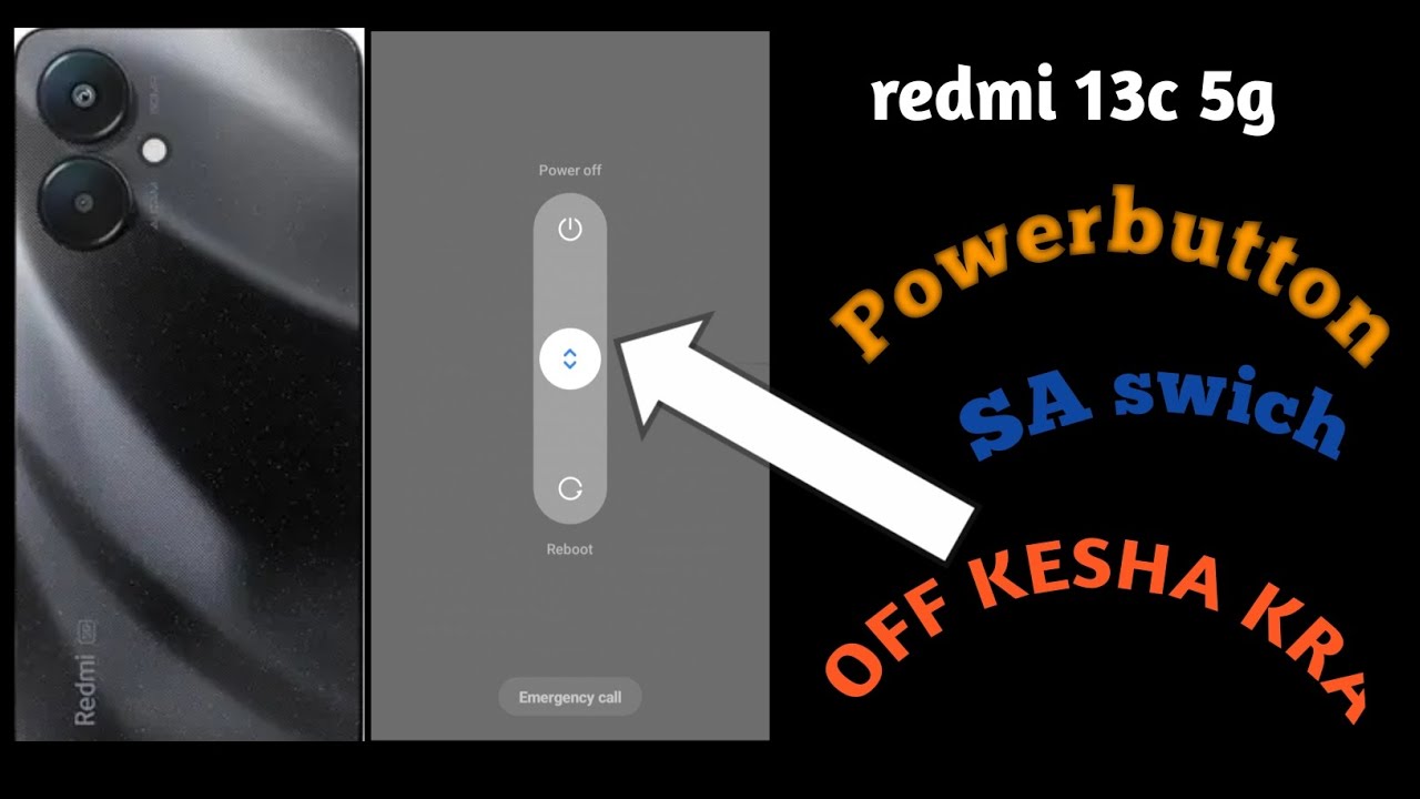 REDMI 13C 5g power button sa swich off kaisa kra 🤯😮‍💨|| REDMI phone ...