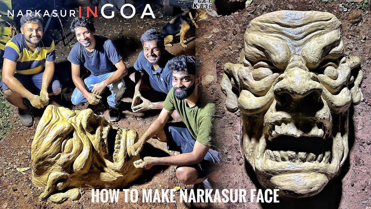 How to make Narkasur face 2023 | Narkasur in Goa | Face by Ajay ...