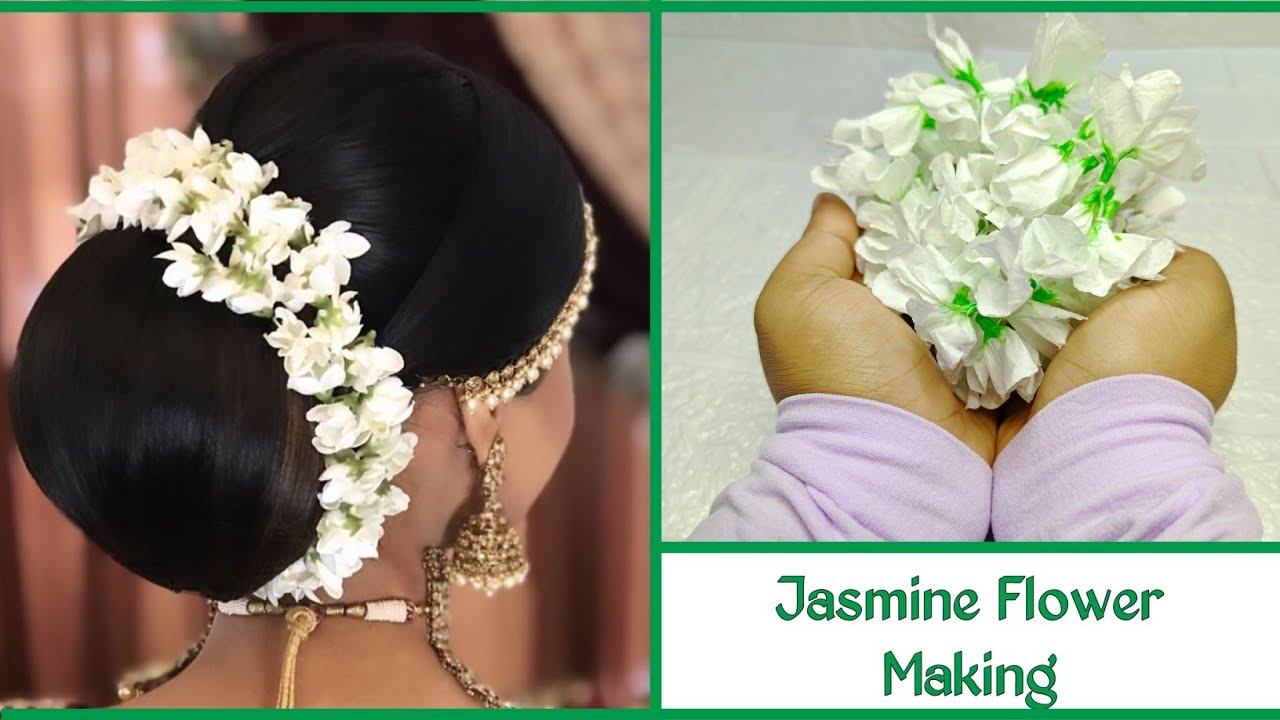 Jasmine Flowers Making | Handmade Jasmine | Paper Flowers | Craft Tech ...