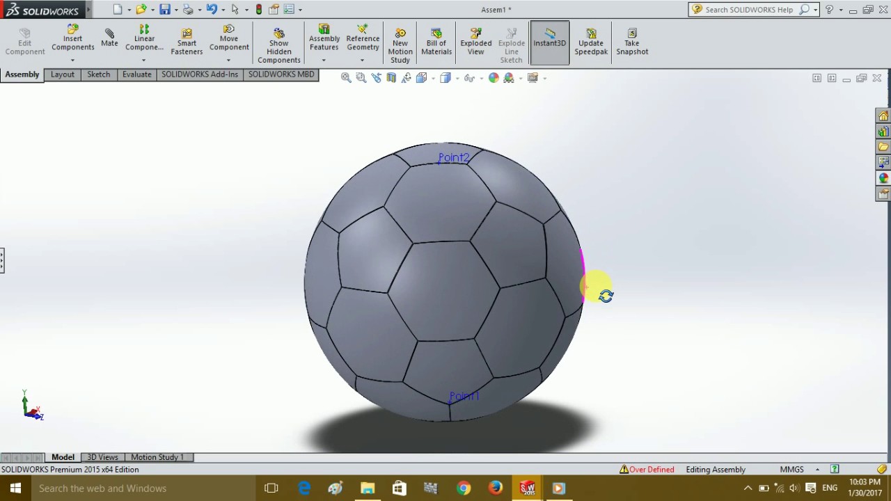 How to make a football in Solidworks - YouTube