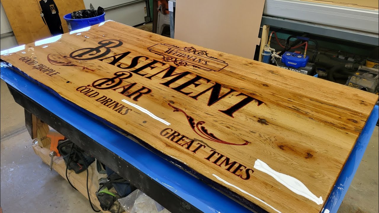 4x8 Epoxy Inlay Bar Island Top - YouTube