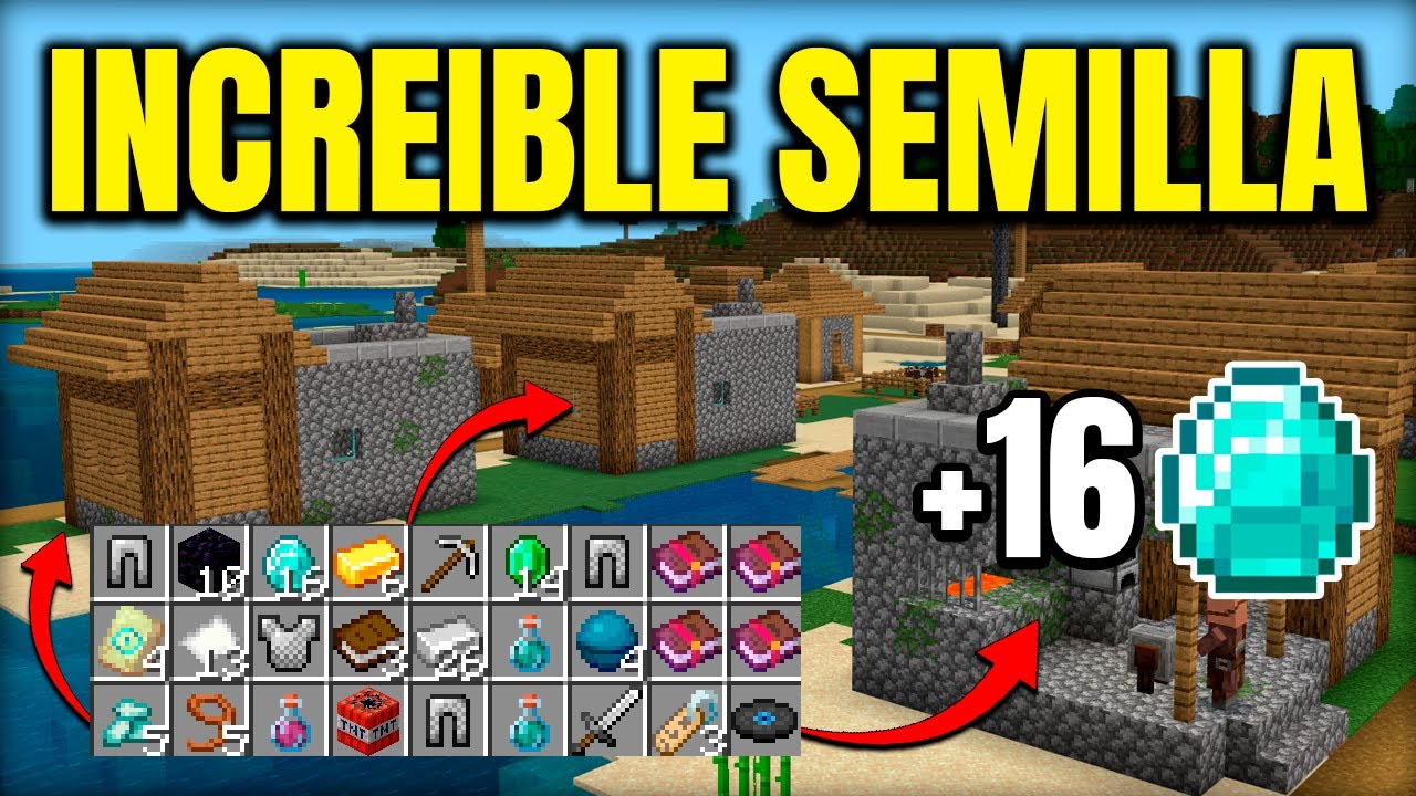 La MEJOR SEMILLA de MINECRAFT 1.20.73 BEDROCK para COMENZAR - YouTube