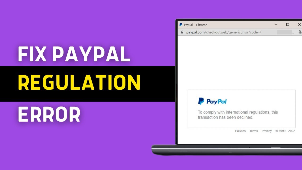 FIXED: Sorry This Payment Can't Be Completed Due To Regulations PayPal ...