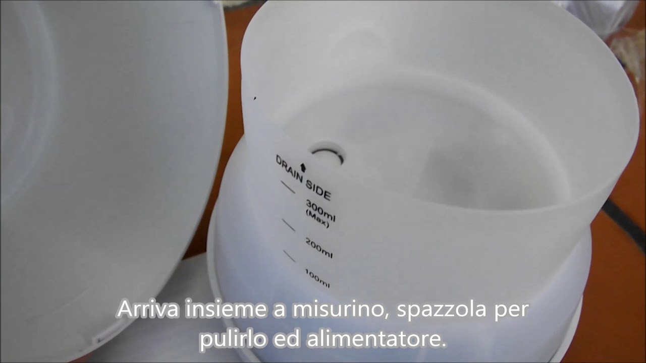 Diffusore di aromi ad ultrasuoni 7 colori led da 300ml InnooCare - YouTube