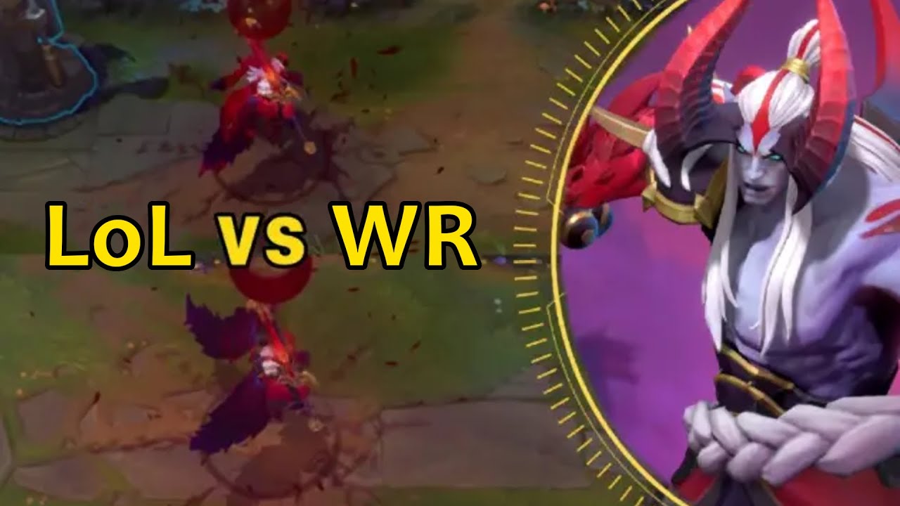 Blood Moon Aatrox Skin Comparison | LoL vs Wild Rift - YouTube