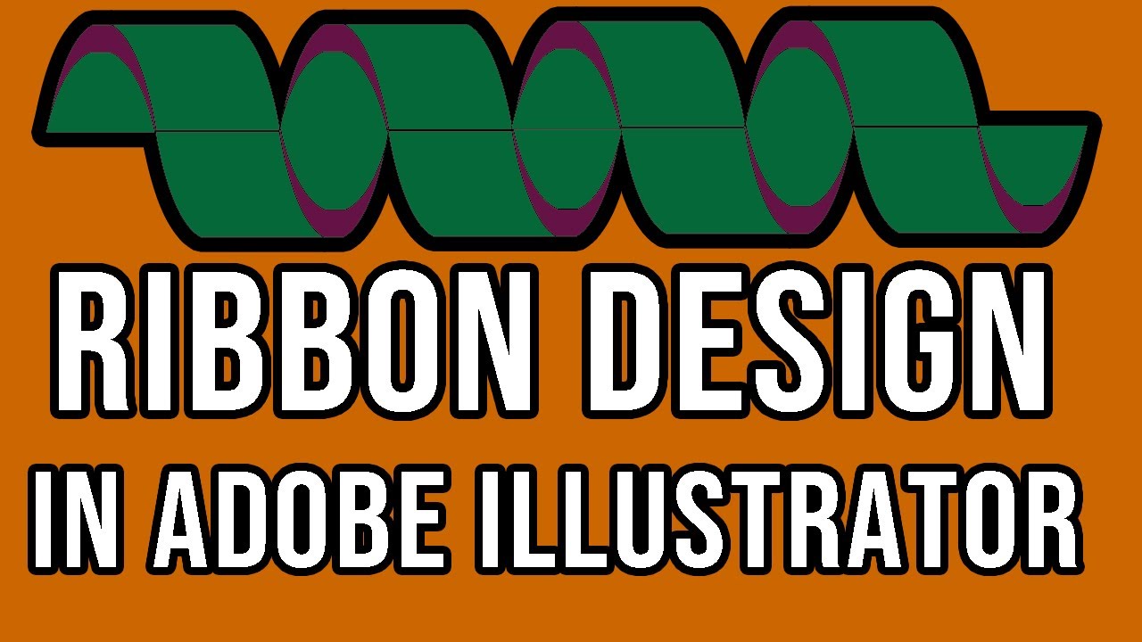 Ribbon Design in Adobe illustrator | 3D Twisted Ribbon Designing - YouTube