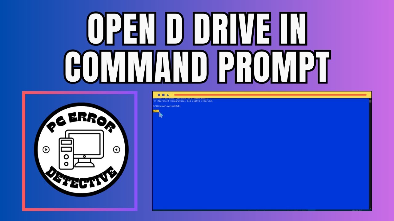 How To Open D Drive In Command Prompt YouTube