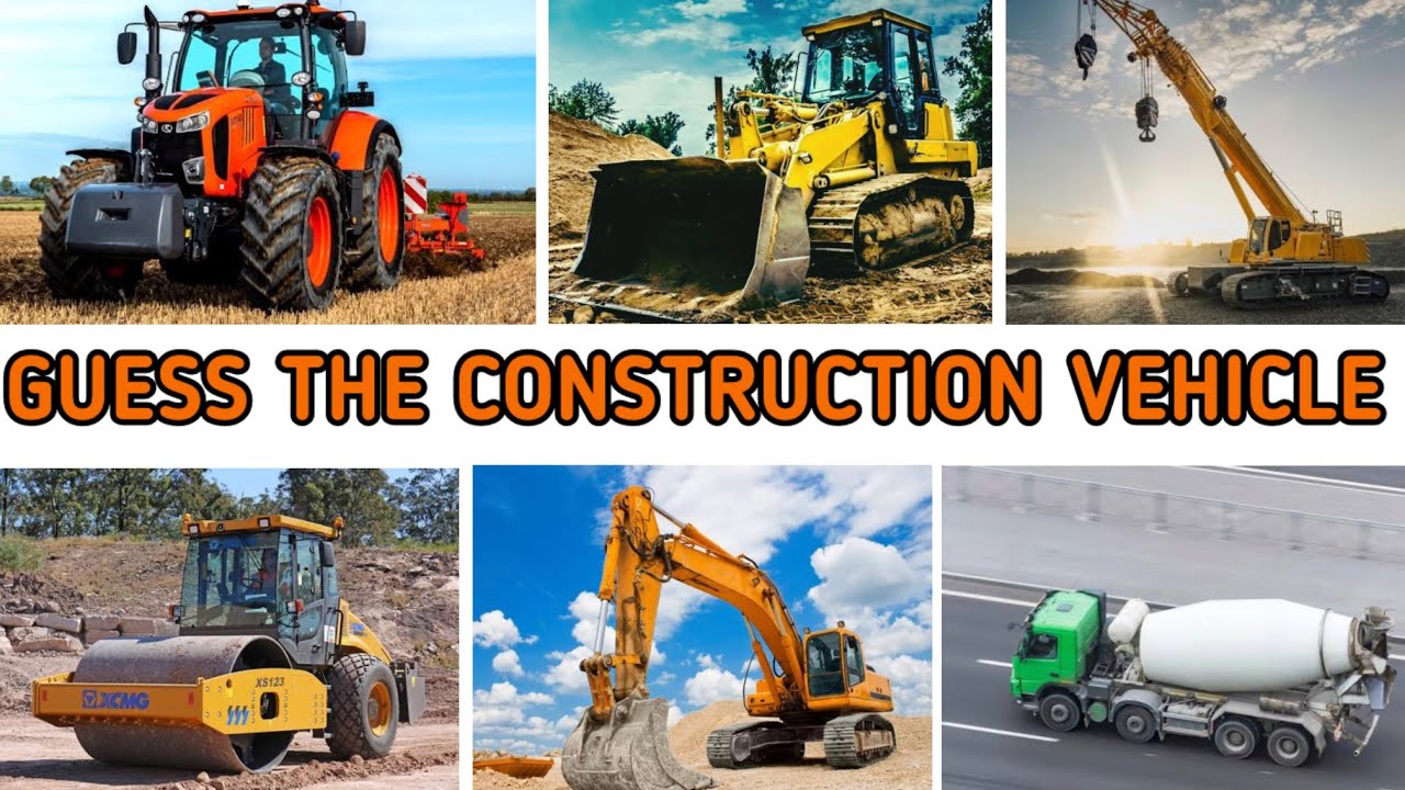 Guess the Name of Construction Vehicles 🚜 | Construction Vehicles Quiz ...