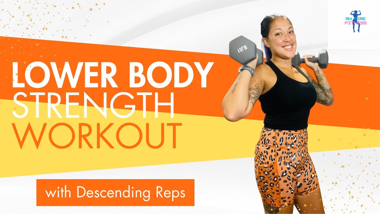 Lower Body Strength Workout with Weights - 20 Minutes | Descending Rep ...