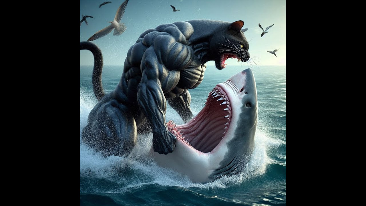 Father cat fight shark save to kitten 🐈💥🦈๋࣭⭑ #ai #cat #cartoon - YouTube