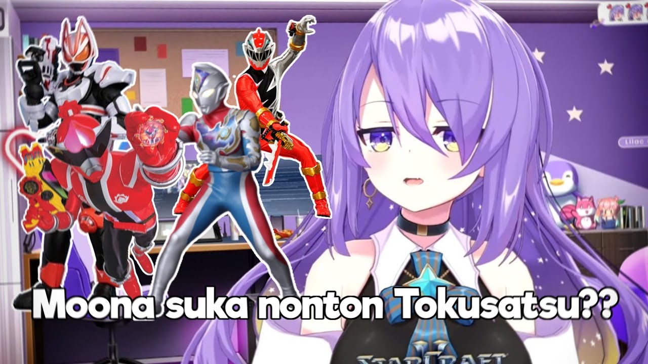 Moona suka nonton Tokusatsu?? - YouTube
