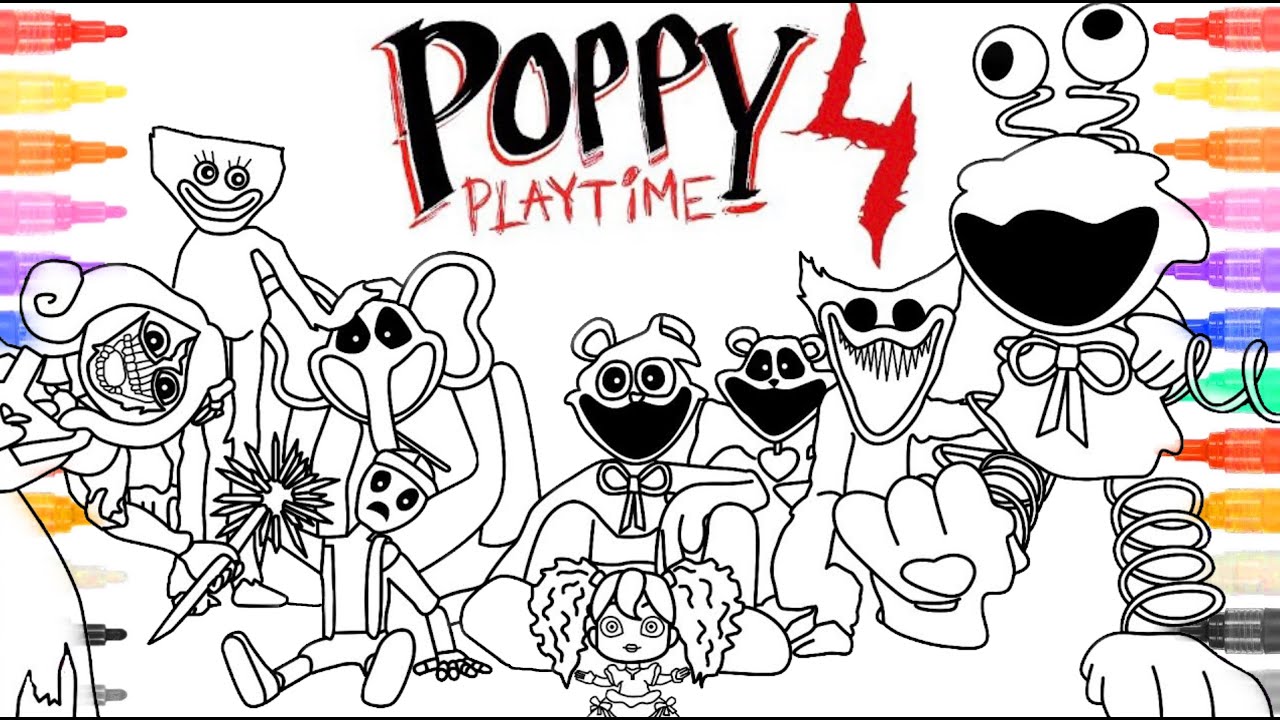 POPPY PLAYTIME CHAPTER 4 Coloring Pages / How to Color All New Bosses ...