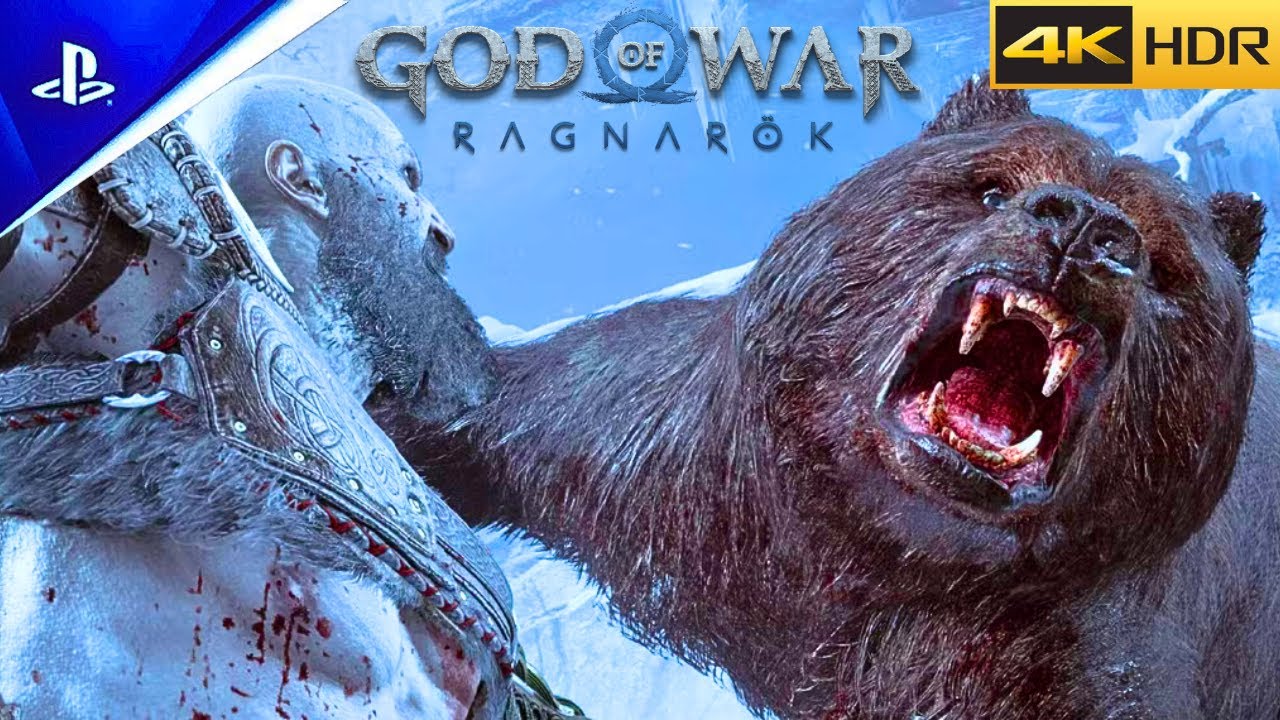 God of War Ragnarök - "Bjorn" Giant Bear Boss Fight [PS5 4K HDR] - YouTube