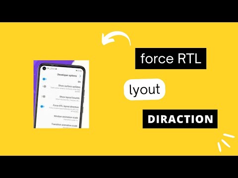 how to use force RTL layout direction / developer option setting - YouTube