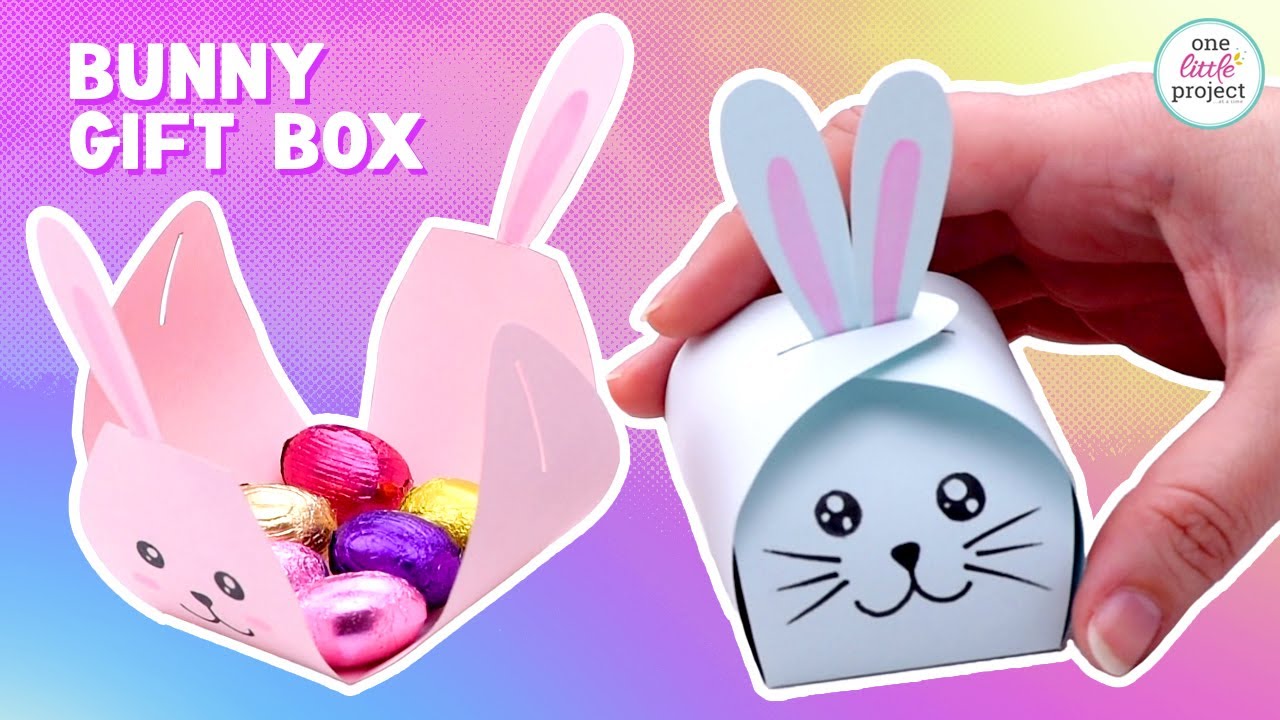 Paper Bunny Gift Box | Bunny Treat Box (Free Template!) - YouTube