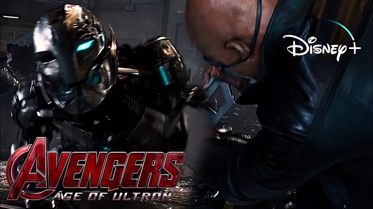 Avengers Age Of Ultron | Nick Fury Kills Ultron Bot Scene | Disney+ ...