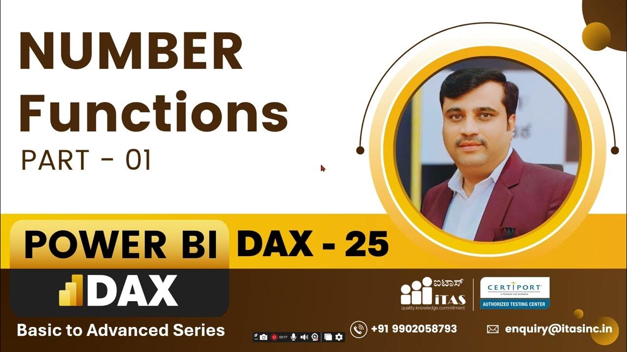 DAX-25 | Number Functions in DAX Part 01 | English - YouTube