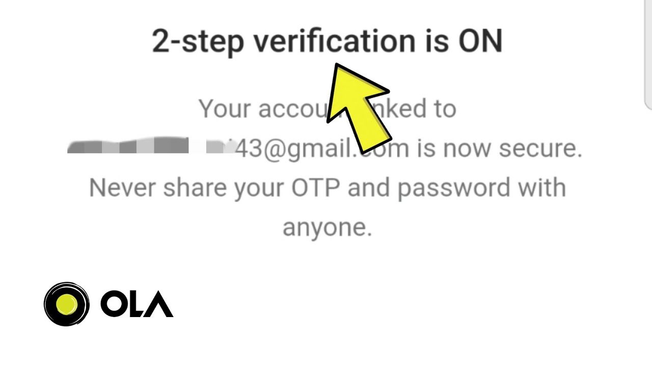 how to enable two step verification in Ola profile | two step ...