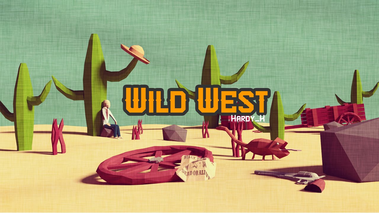 BLENDER: Low Poly Western Scene (Wild West) - YouTube