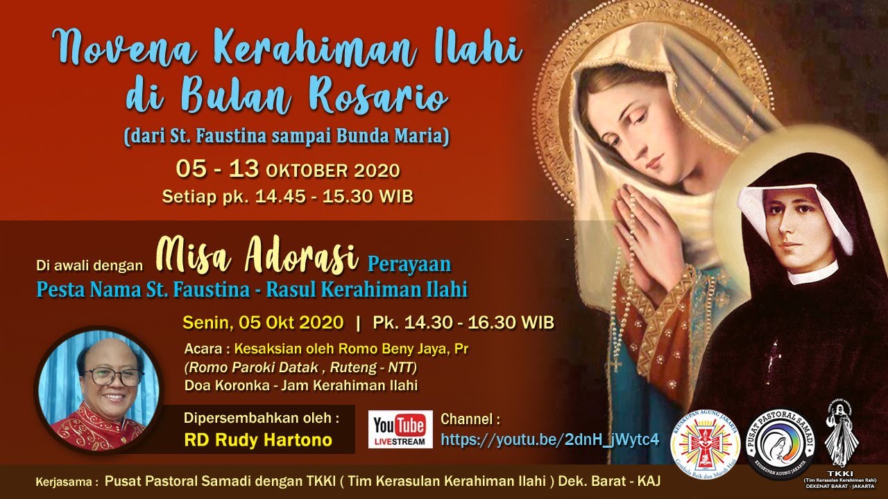 Novena Kerahiman Ilahi di bulan Rosario (Dari St Faustina sampai Bunda ...