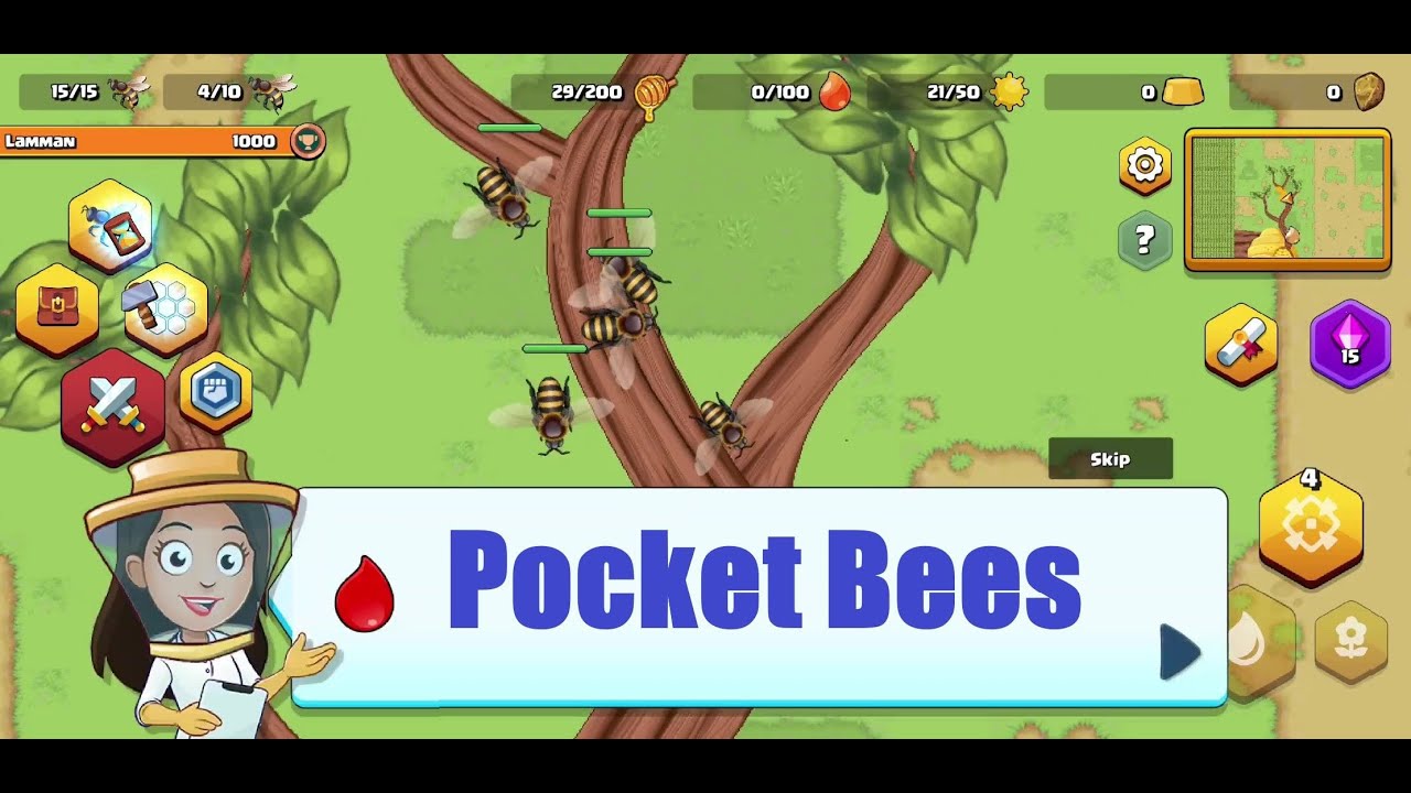 Pocket Bees - Gameplay #1 Tutorial Play - YouTube