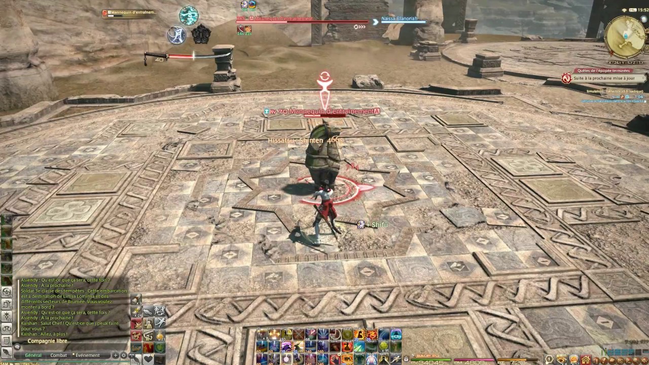 FFXIV SB : SAM rotation V3S check (ilvl 320 (weapon 320)) - YouTube