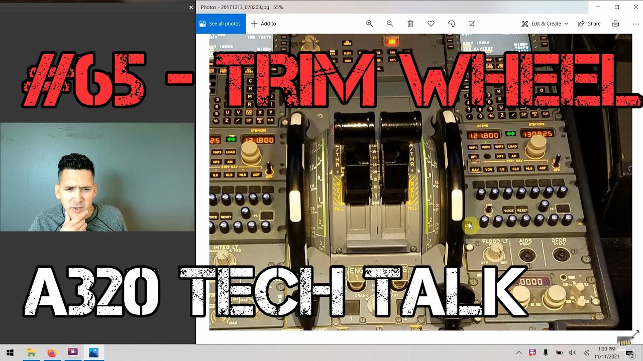 Airbus A320 Cockpit Tour: #65 - Trim Wheel: What do all those buttons ...