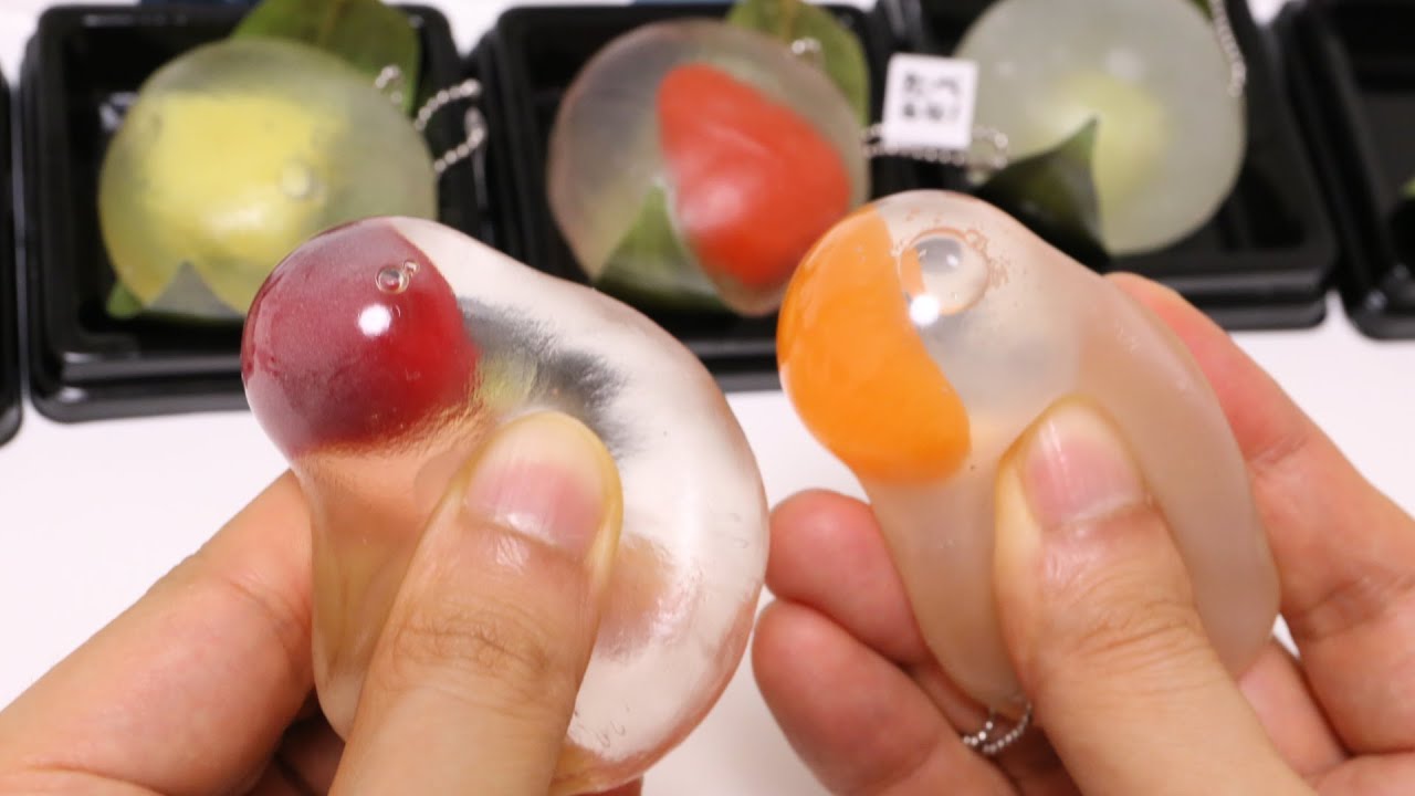 ASMR Squishy #066 Stretchy Fruits Mizu Mochi Squishies Collection ...