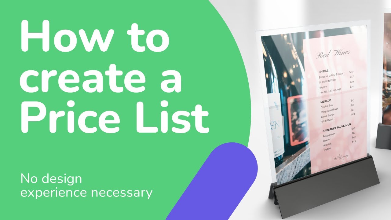 How To Create A Price List Easy And Free YouTube How To Create A Price List Easy And Free YouTube