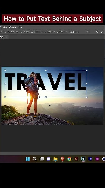 Put text behind subject tutorial - YouTube