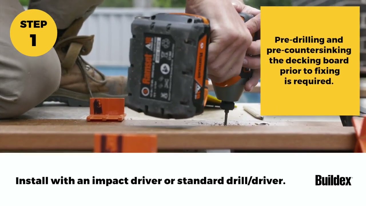 Buildex Countersunk Decking Screws Step By Step Installation ...