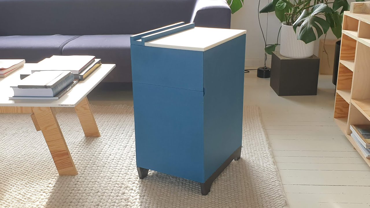 Making a blue mitered cabinet box from some MDF - YouTube