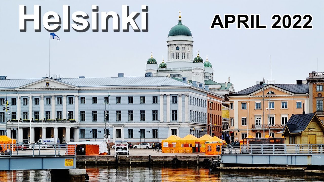 Walking in Helsinki Market Square - Finland April 2022 - YouTube