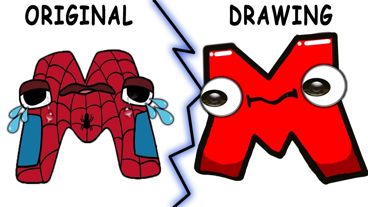 How to draw NOW Alphabet Lore in Real Life | REAL LIFE VS ORIGINAL ...