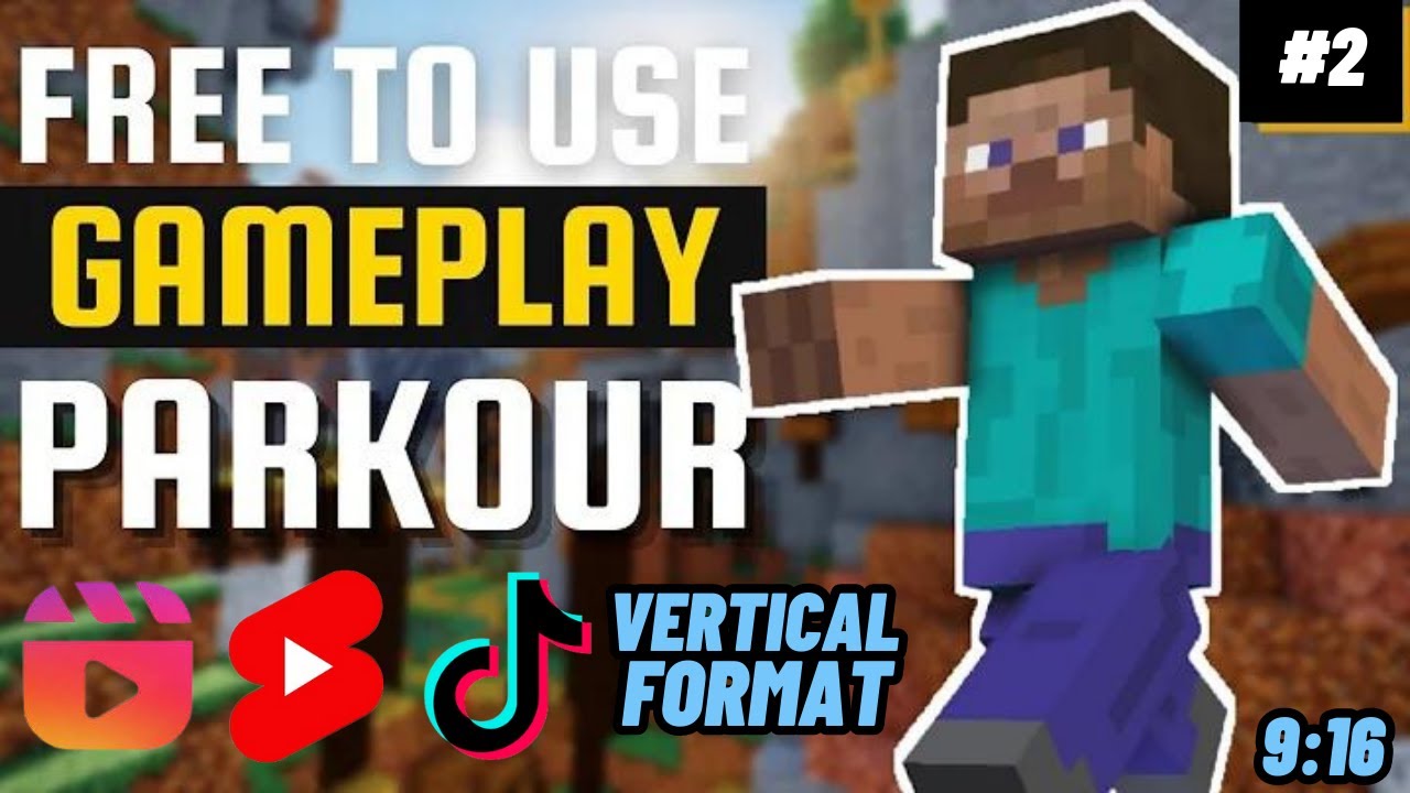 Minecraft Parkour Background video (Free to use) Vertical Format / 9:16 ...