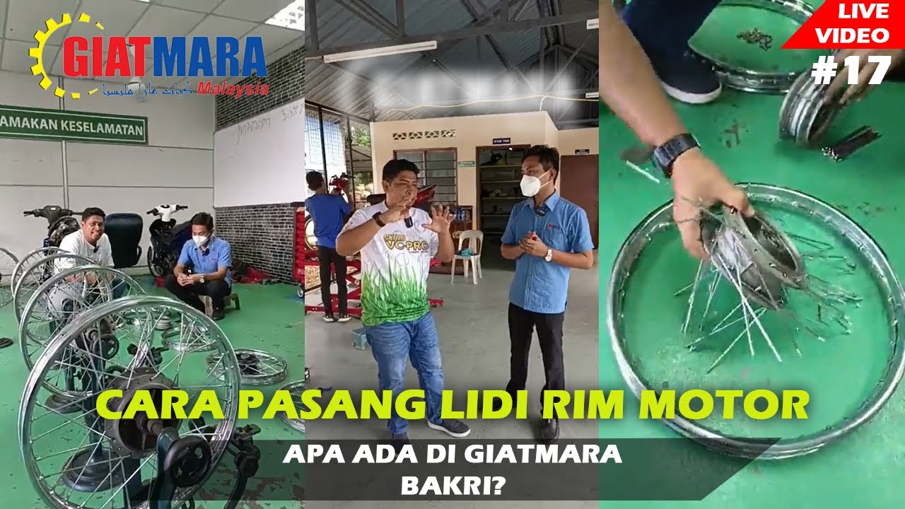 JOM BELAJAR CARA PASANG LIDI RIM MOTORSIKAL - YouTube