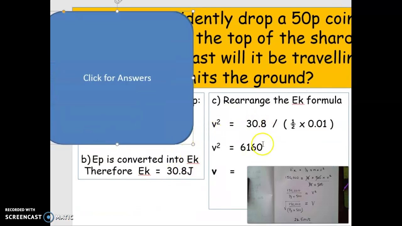 P1-07(2) Linking Ek and Ep - YouTube