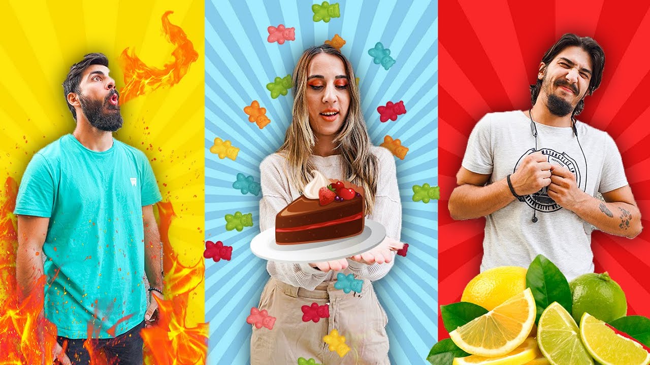 ცხარე, ტკბილი, მჟავე საჭმელების ჩელენჯი |GD Squad Vlog 048 - YouTube