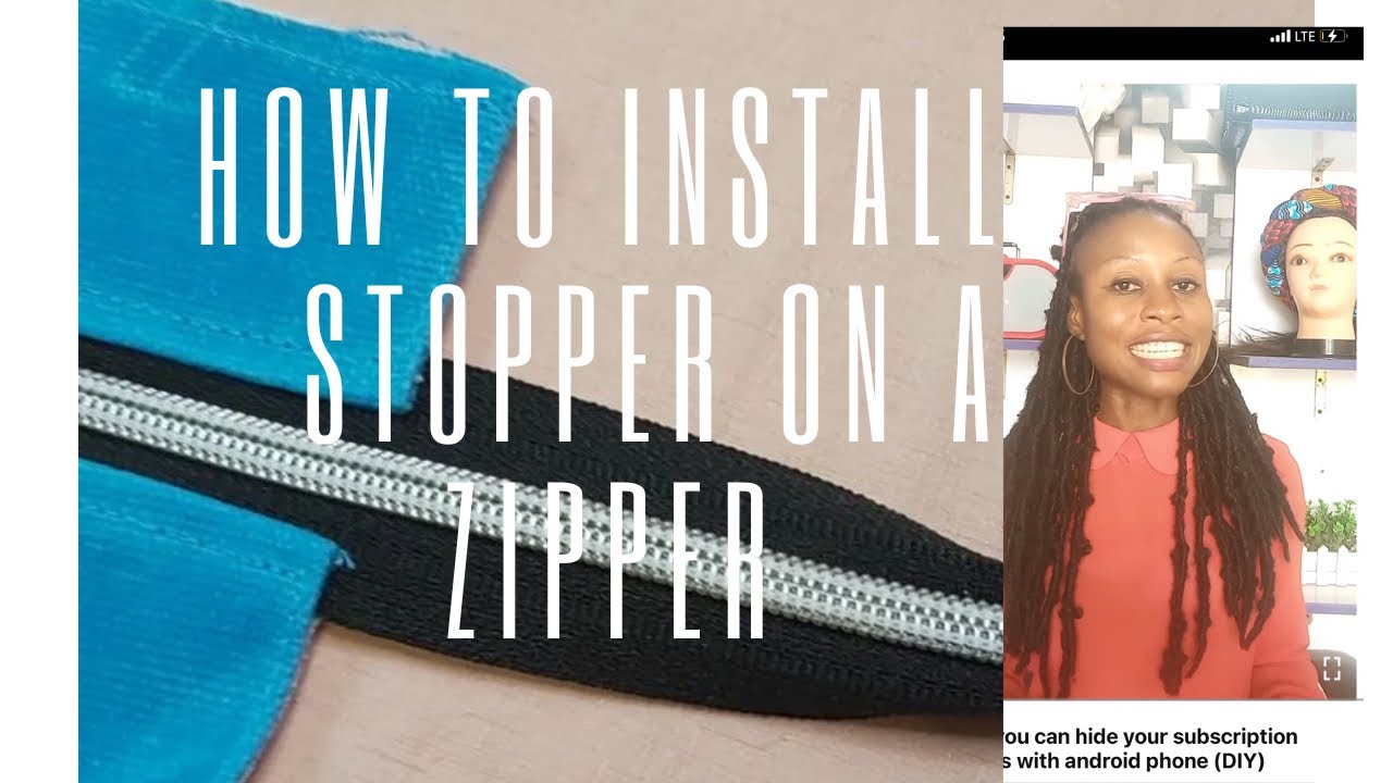 HOW TO FIX A ZIPPER STOPPER ON A ZIP: ANKARA BAG - YouTube