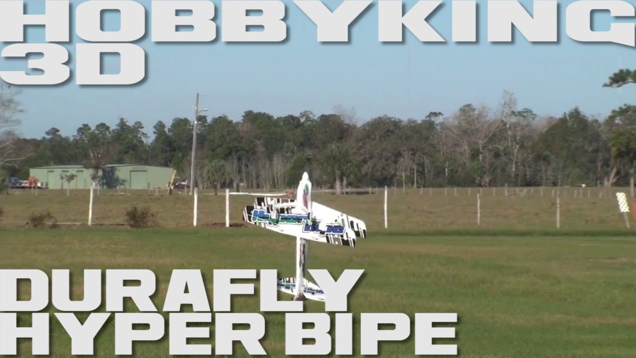 HobbyKing 3D - Michael Wargo flies the Durafly HyperBipe - YouTube