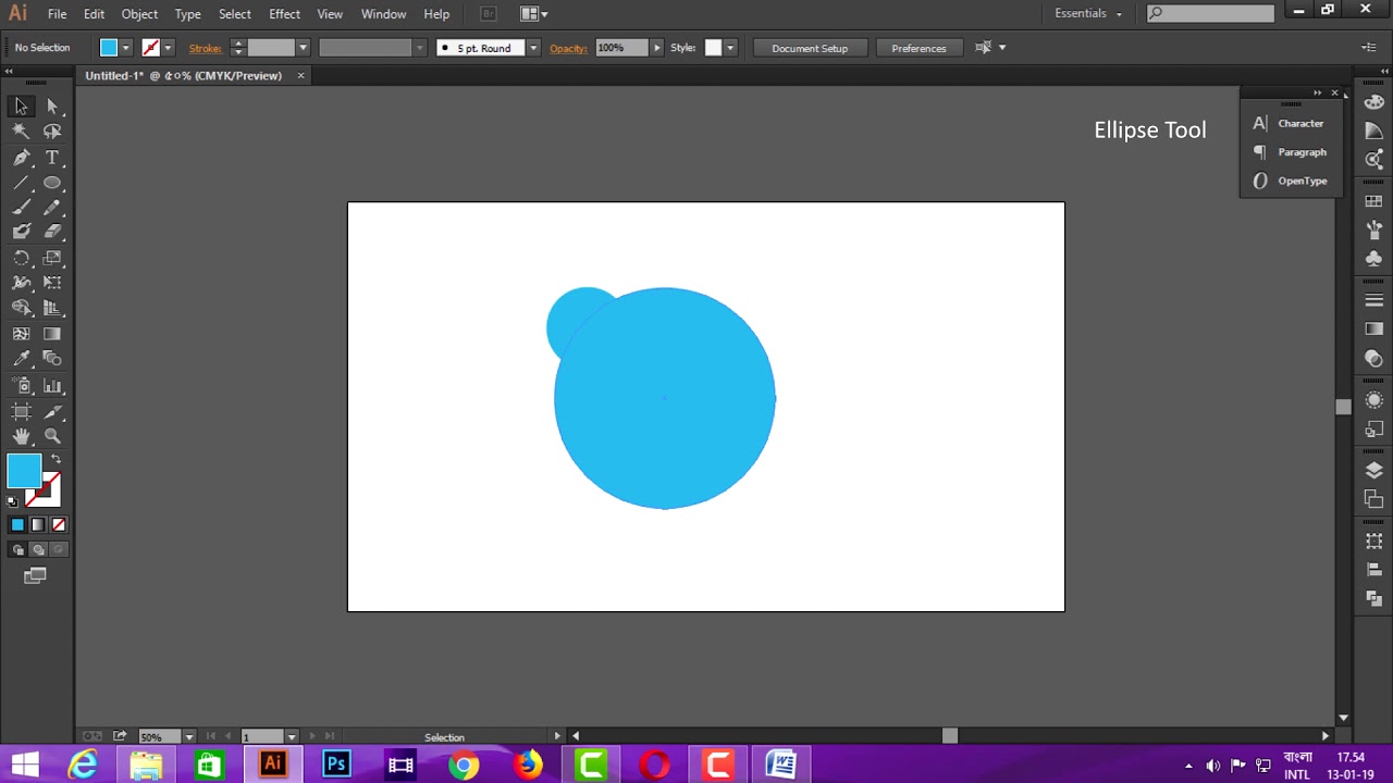 Adobe Illustrator Tutorial | How to draw skype logo - YouTube