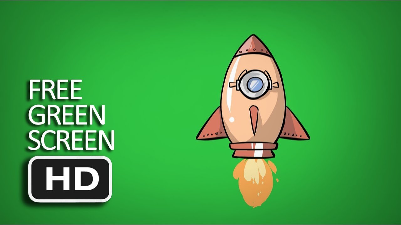 Free Green Screen - Cartoon Rocket Animated - YouTube