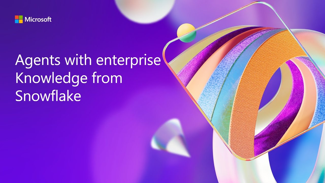 Agents with enterprise Knowledge from Snowflake - YouTube