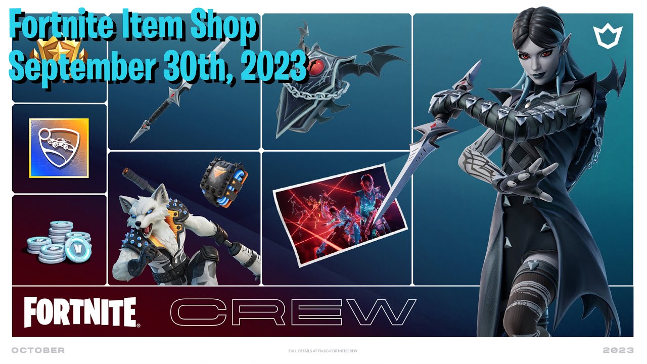 🌟 #Fortnite Item Shop - September 30th, 2023 | October Crew Pack ...