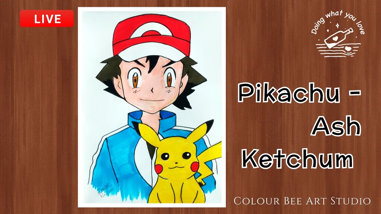 Pikachu - Ash Ketchum - Pokémon Drawing Series | Easy Step By Step ...