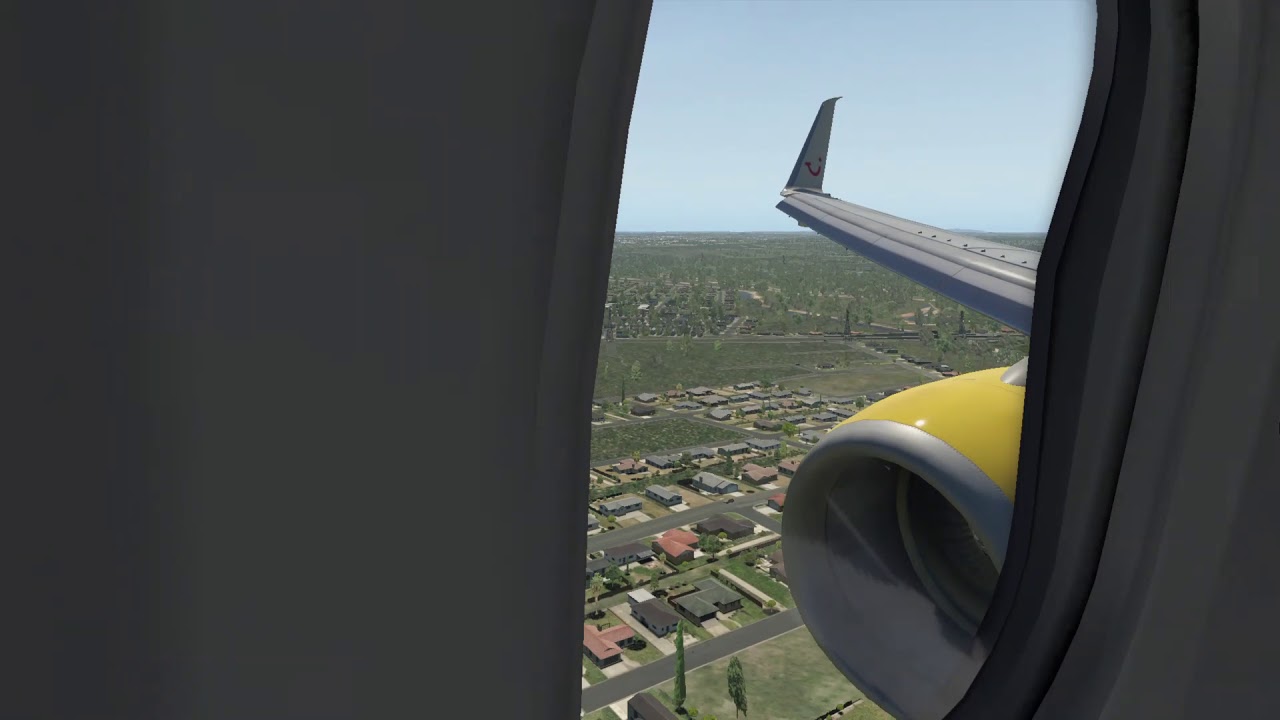 TUI fly Boeing 737-800 landing window view - X-Plane 11 - YouTube