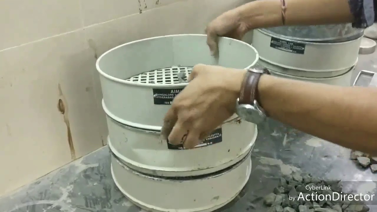 Flakiness index test of aggregates - YouTube