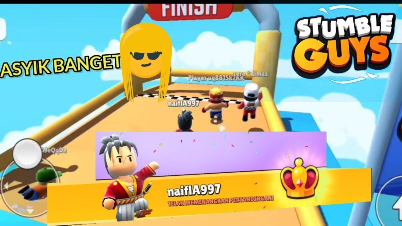 GOKIL!!! BERMAIN GAME STUMBLE GUYS PAKAI SKIN LANGKA (NINJA WARRIOR ...
