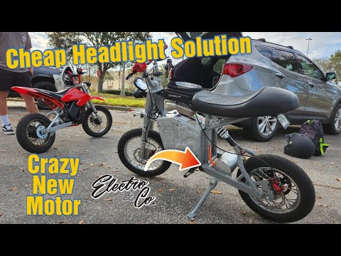 New 72v Motor and Cheap REAL Headlight | 72v Razor Dirt Rocket Sx500 ...